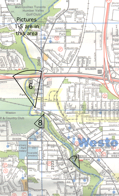 Location Map for Hurricane Hazel pictures